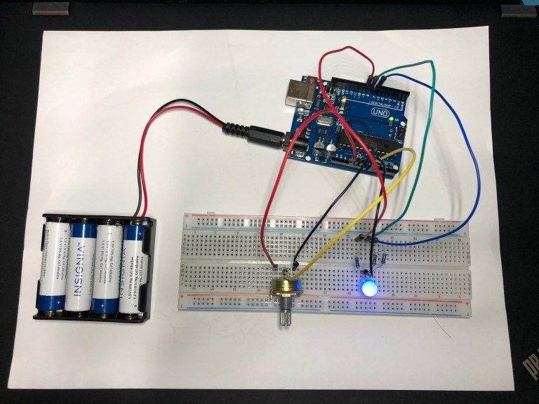 Controlling LED with Potentiometer – Arduino and AI
